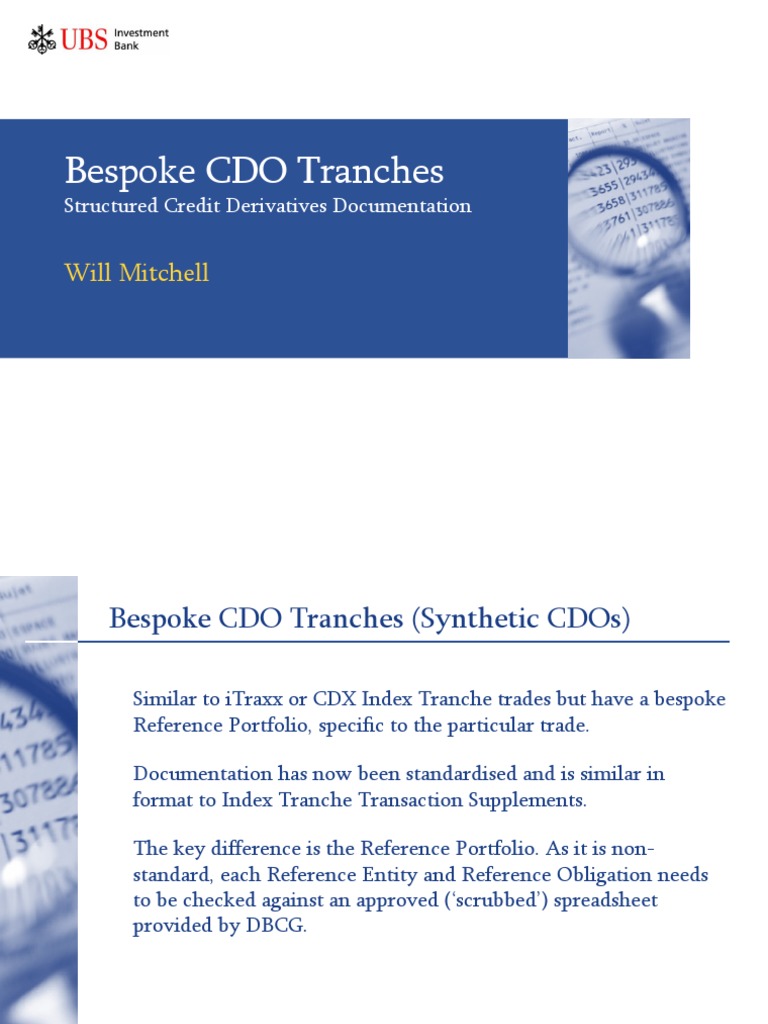 Bespoke CDO Tranches: Will Mitchell | PDF | Collateralized Debt ...