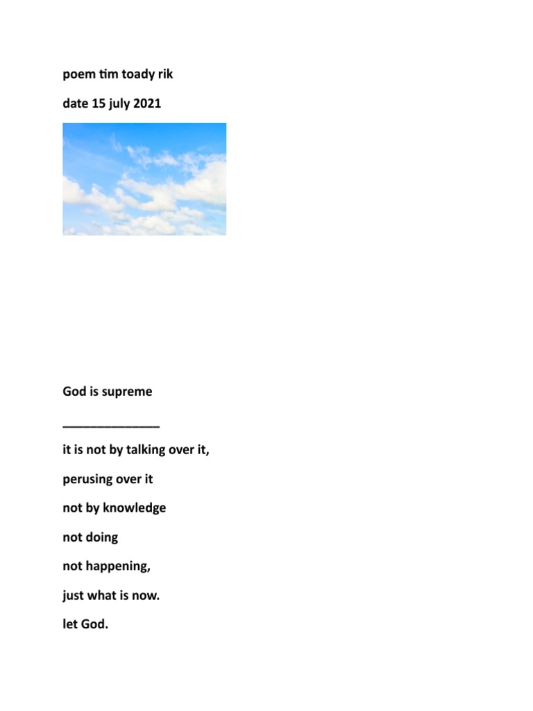 God Is Supreme | PDF