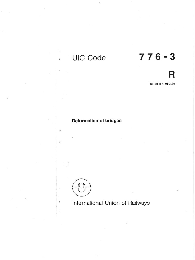 Uic 776 3 Deformation of Bridgespdf PDF Free | PDF