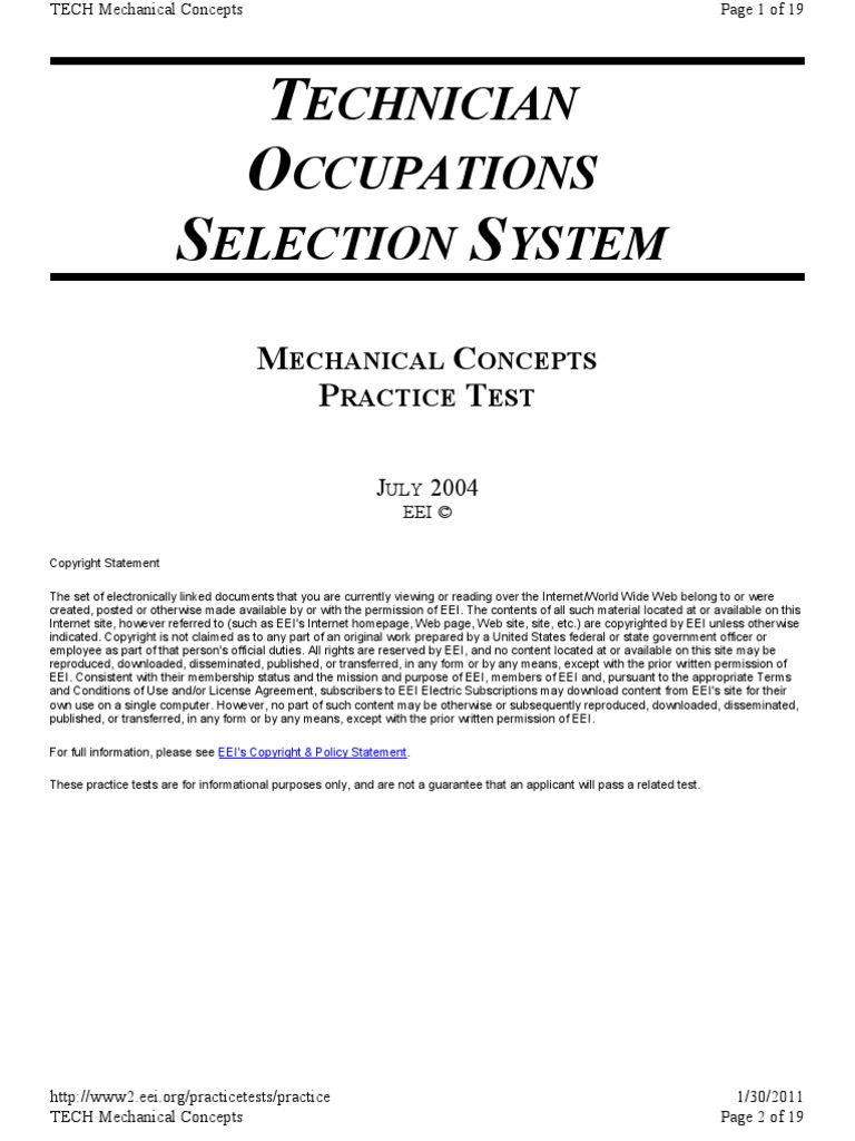 MECHANICAL CONCEPTS Test | PDF | Buoyancy | Lever