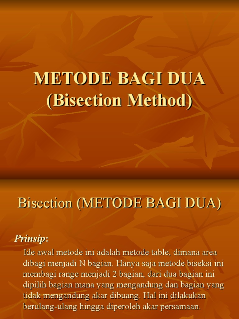 2 Metode Bagi Dua | PDF