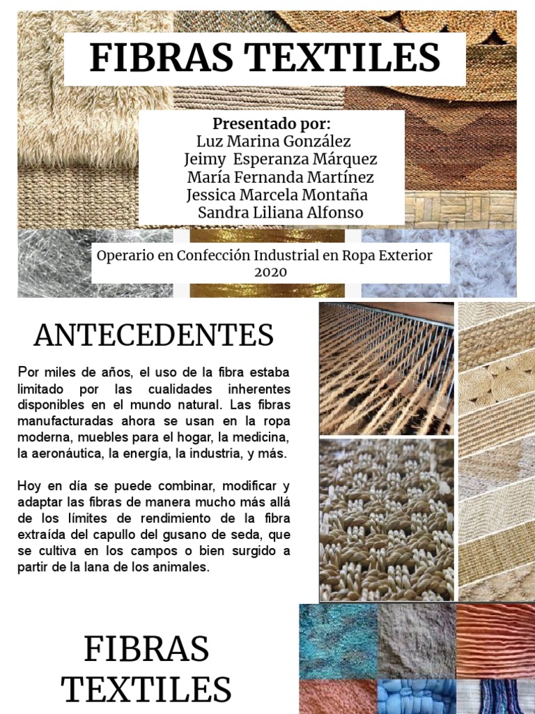 Presentacion Fibras Textiles | PDF | Fibra sintética | Seda artificial