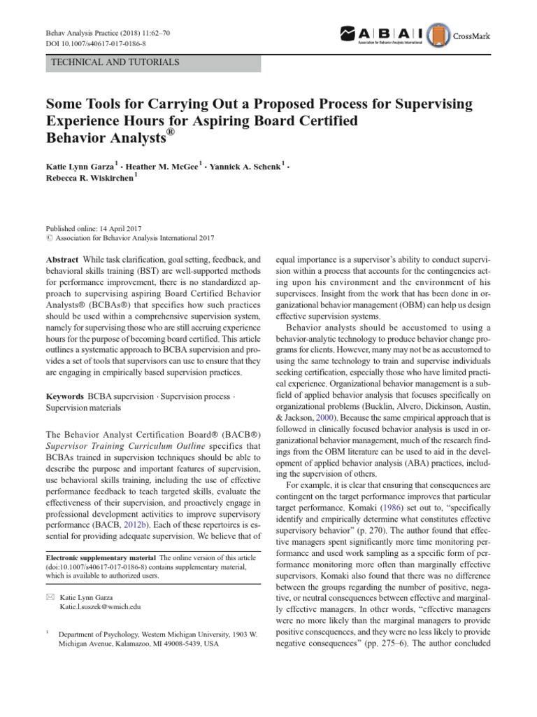 Supervision Outline | PDF | Goal Setting | Goal