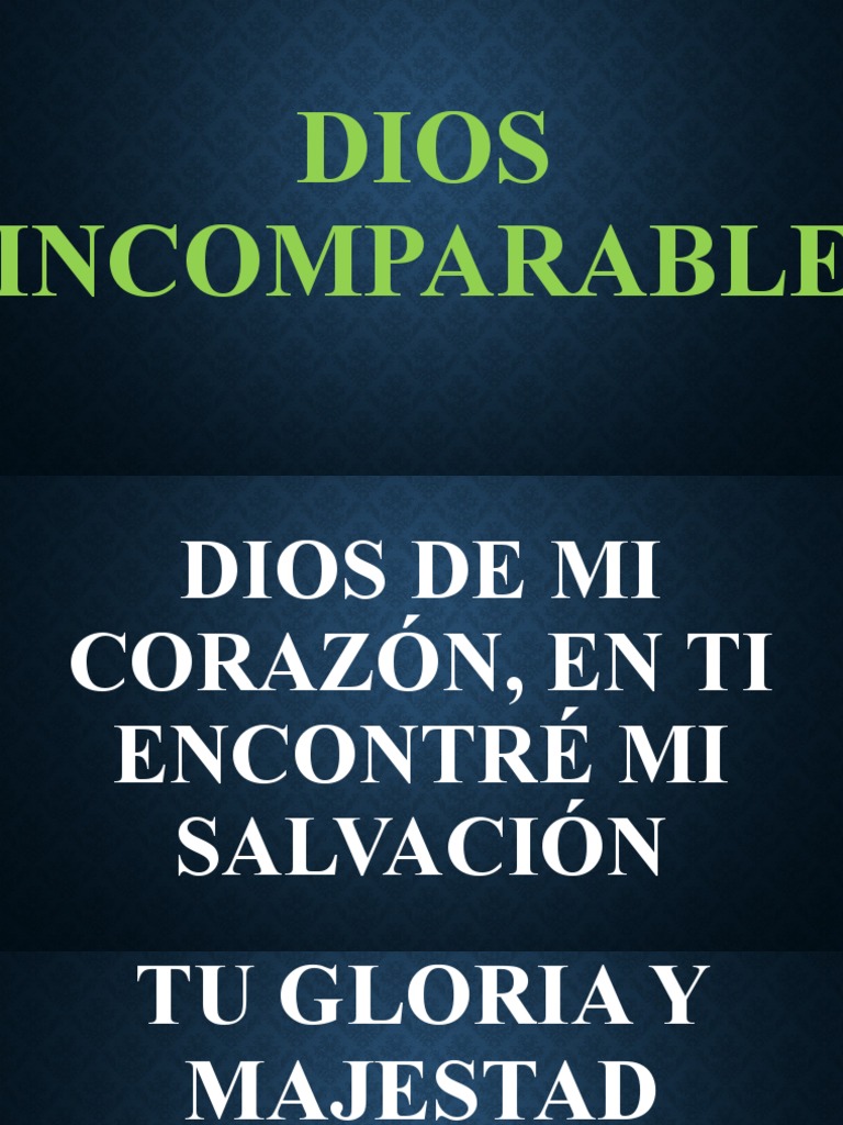 Dios Incomparable | PDF