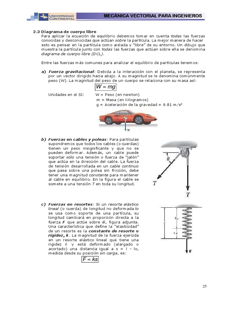 Diagrama de Cuerpo Libre y Vectores | PDF | Vector Euclidiano | Fuerza