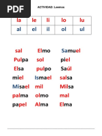 Palabras Con L | PDF