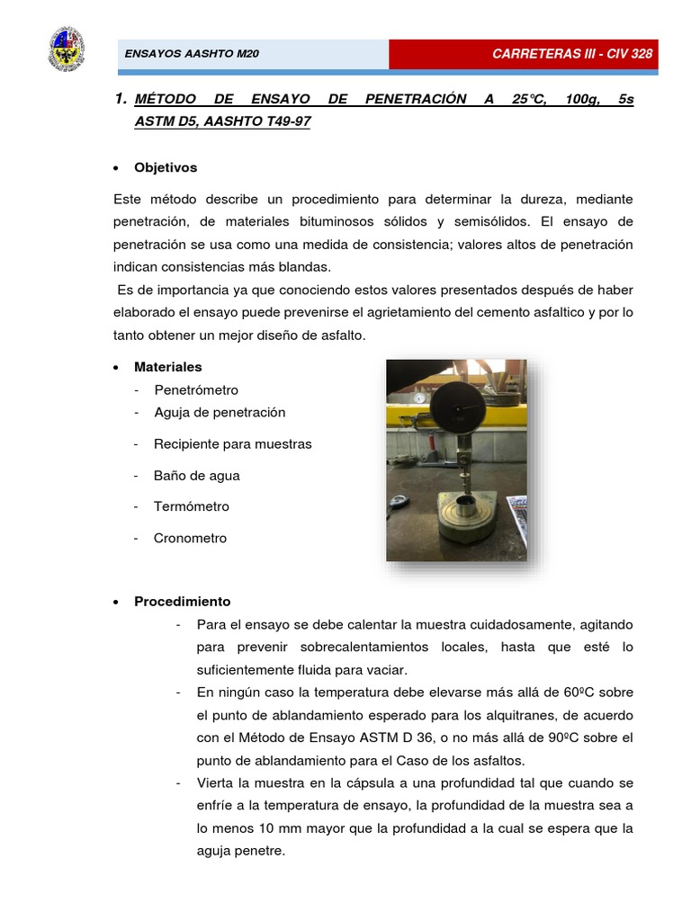 Aashto M20 | PDF | Cemento | Agua