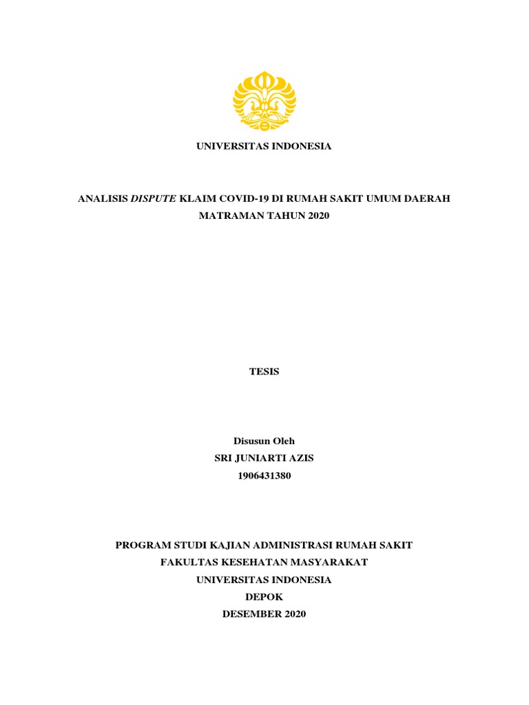 Sri Juniarti Azis Tesis FKM Full Text 2021 | PDF | Seni | Komputer