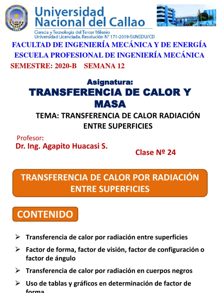 Clase Nº24-Transf-de-calor | PDF | Calor | Transferencia de calor