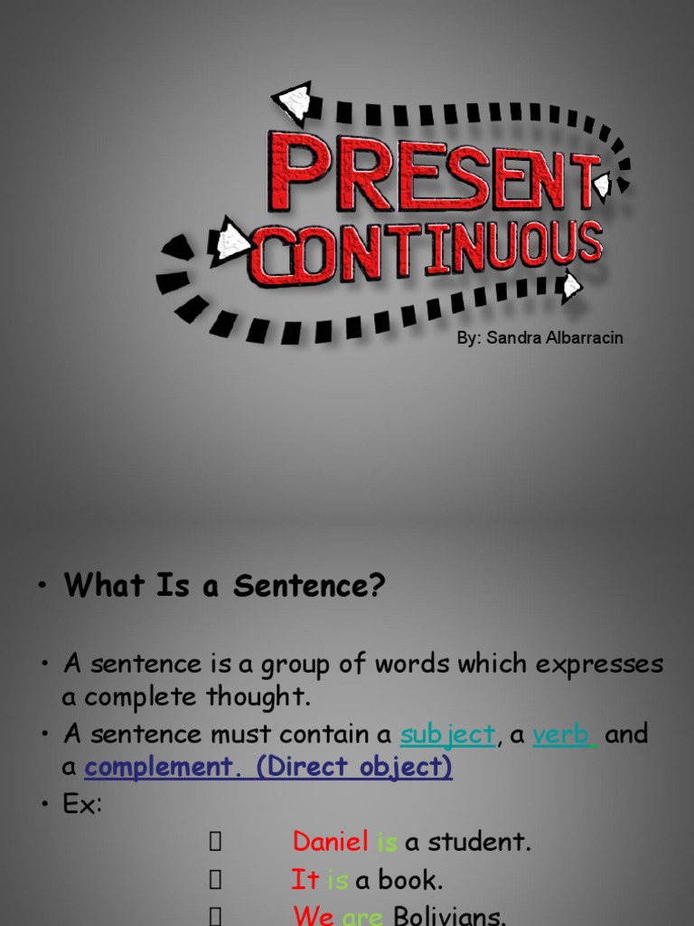 Present Continuous | PDF | Verb | Syntactic Relationships