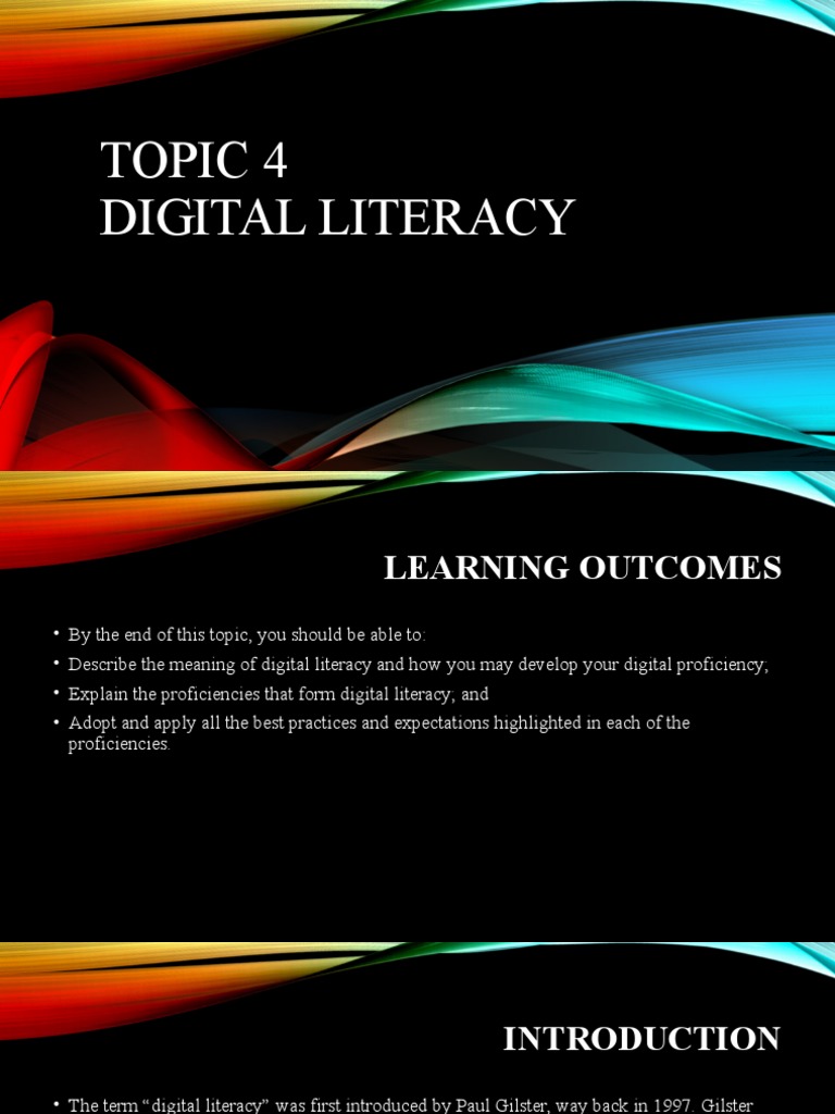 Oumh Topic 4 | PDF | Information Literacy | Educational Technology