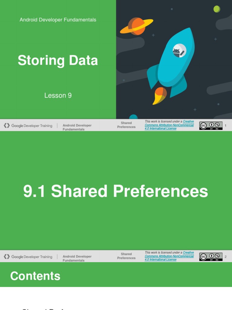 09.1 Shared Preferences | PDF | Android (Operating System) | Mobile App