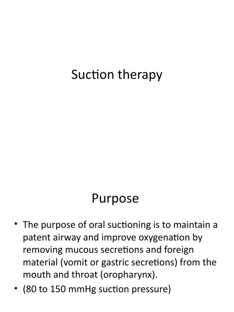 Suction Therapy | PDF