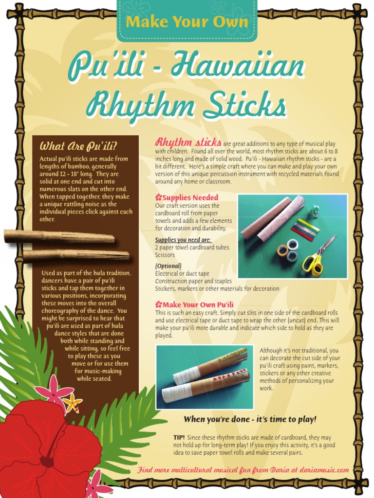 Pu'ili - Hawaiian Pu'ili - Hawaiian Rhythm Sticks | PDF | Dances ...