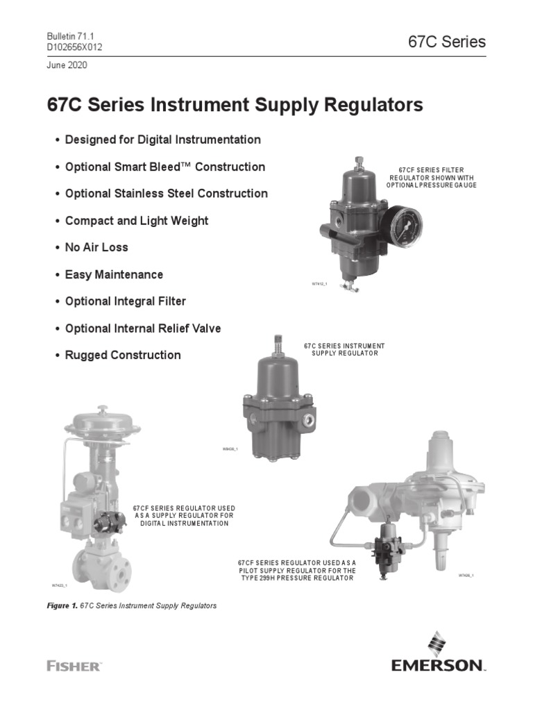 67C Series Instrument Supply Regulators | PDF | Valve | Pressure