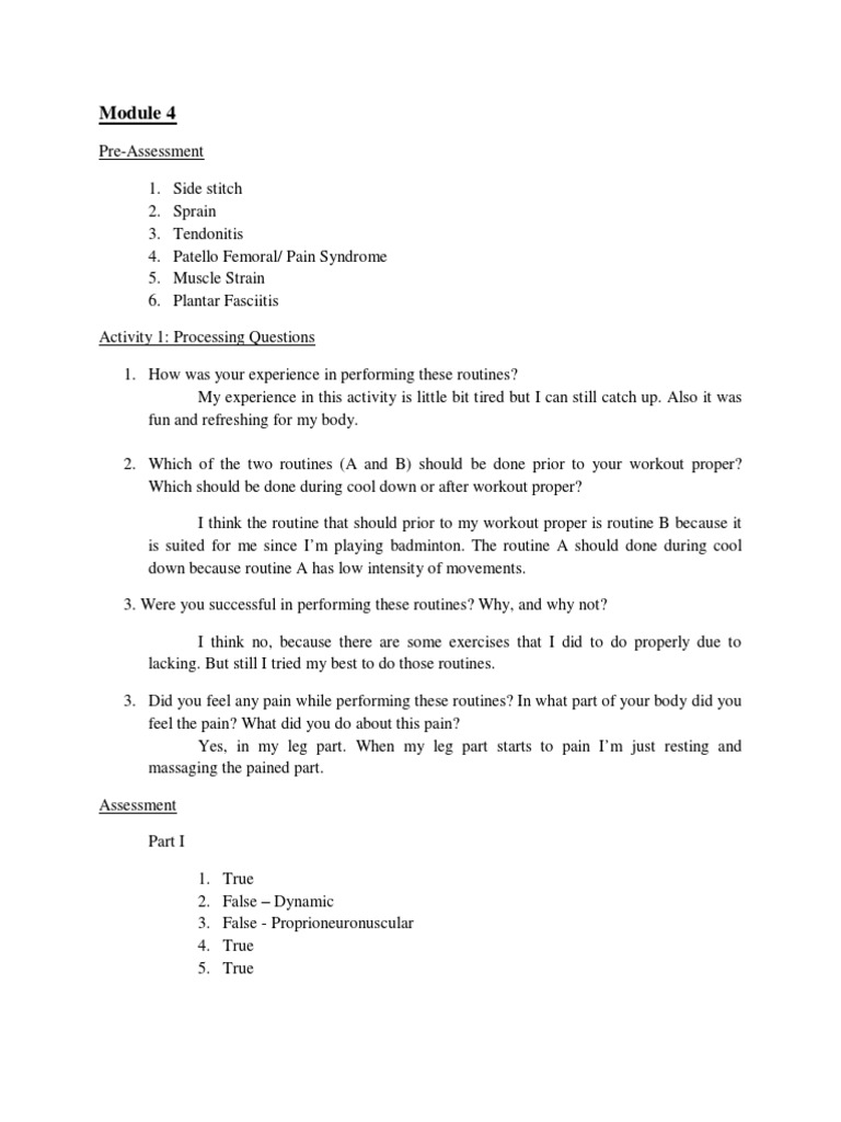 Module 4 - PathFit | PDF | Clinical Medicine | Medicine