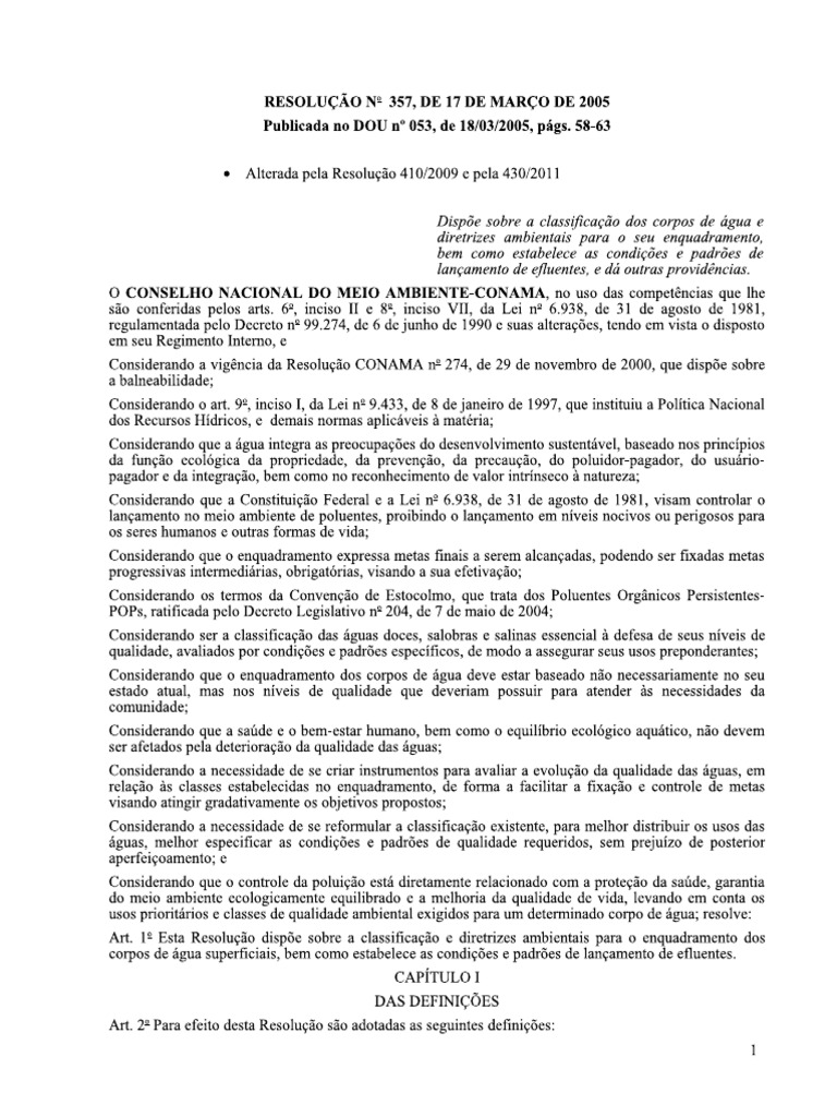 Conama 357 | PDF | Sports