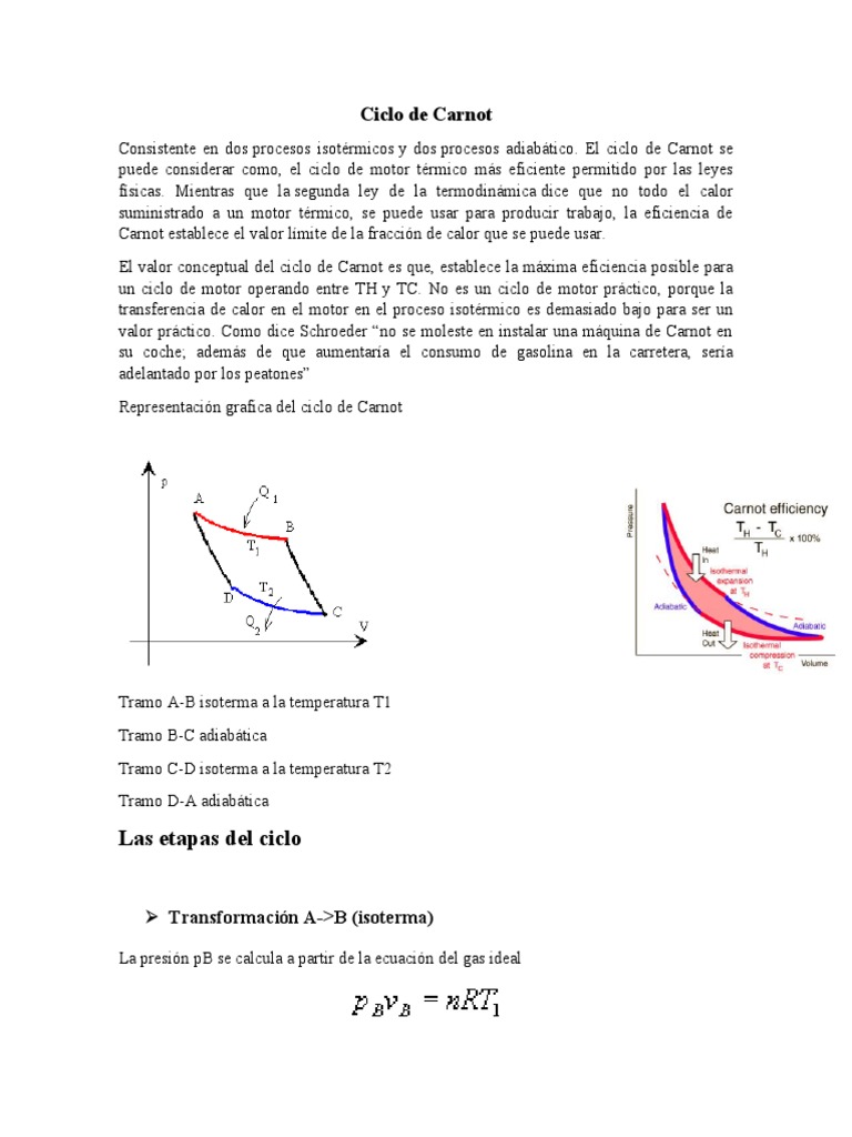 Ciclo de Carnot | PDF