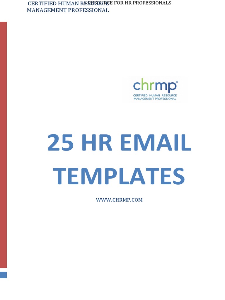 25 HR Email Templates by CHRMP | PDF | Human Resource Management ...
