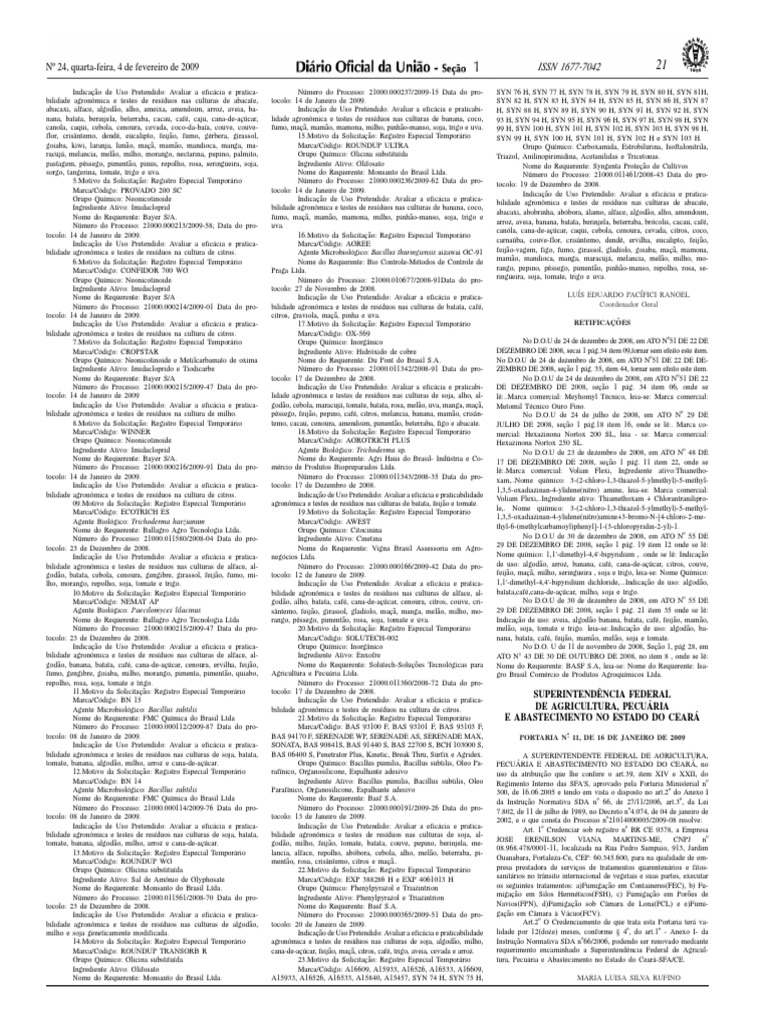 Teste Produto PROVADO 200 SC Da Bayer | PDF | Cultivo | Plantas