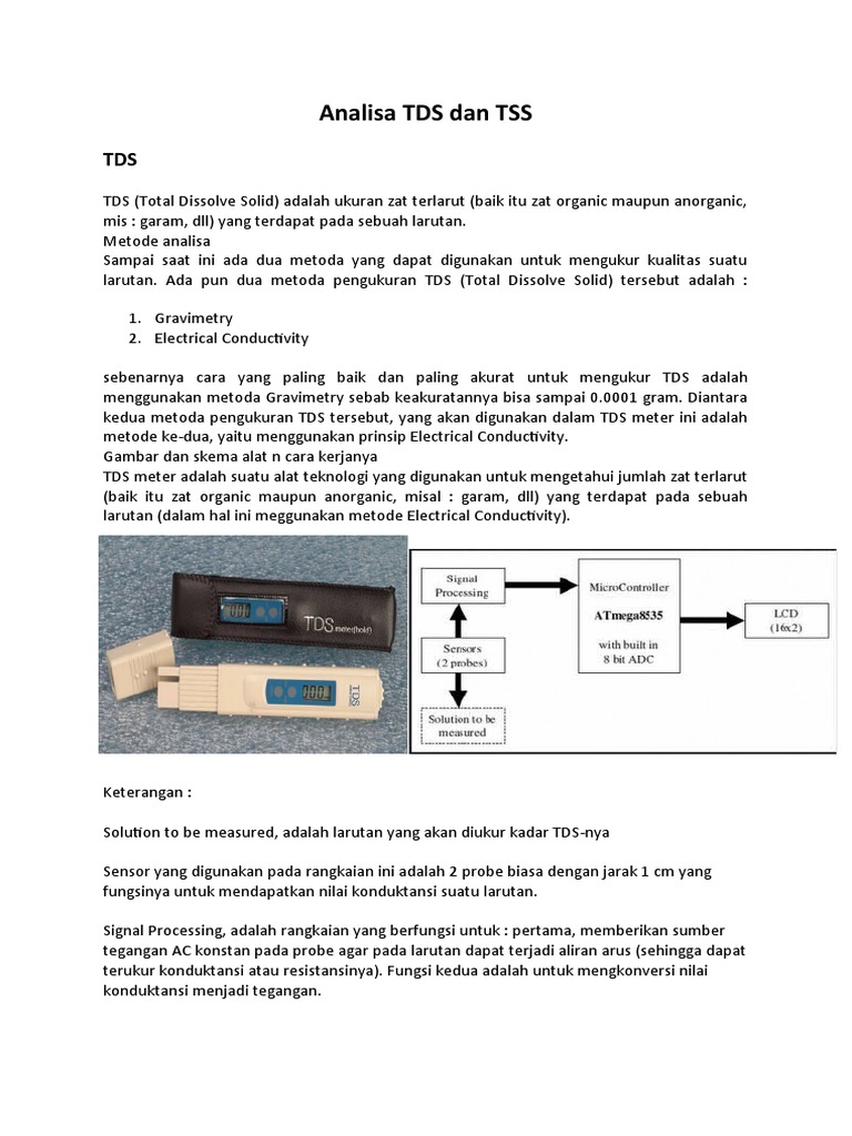 Analisa TDS Dan TSS | PDF