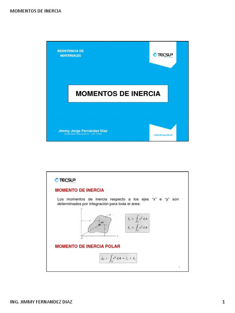 Momentos de Inercia | PDF | Triángulo | Rectángulo