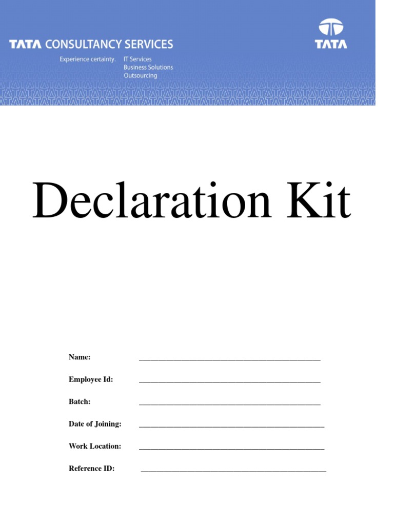 Declaration Kit Format - V.6 | PDF | Information Security | Employment
