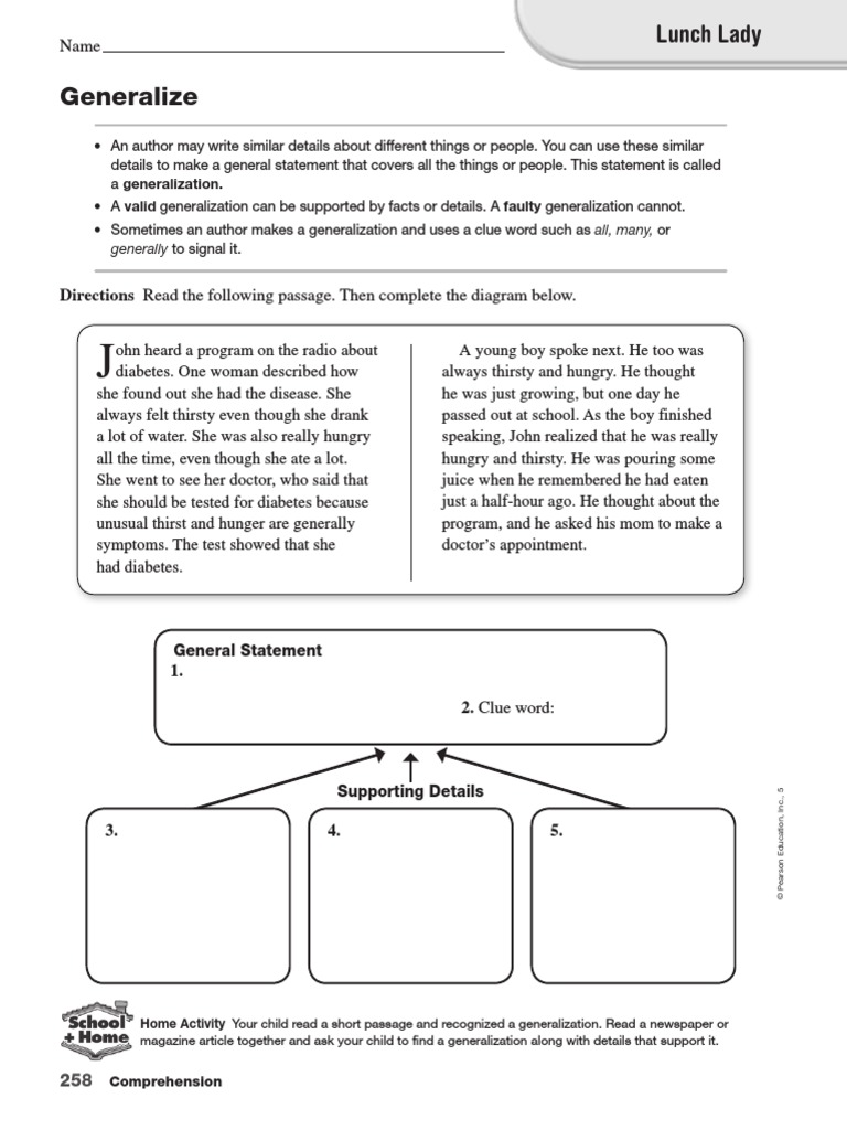 Workbook Lunch Lady H.W | PDF