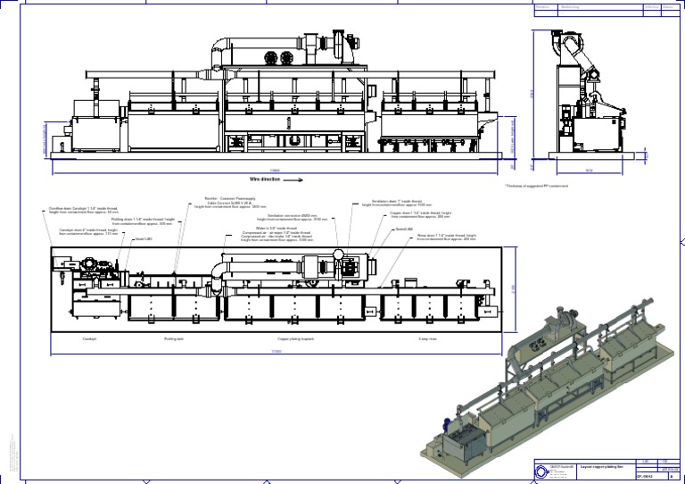 OF-19012 (A) (Layout Copper Plating Line) (Drawing) | PDF | Machines ...