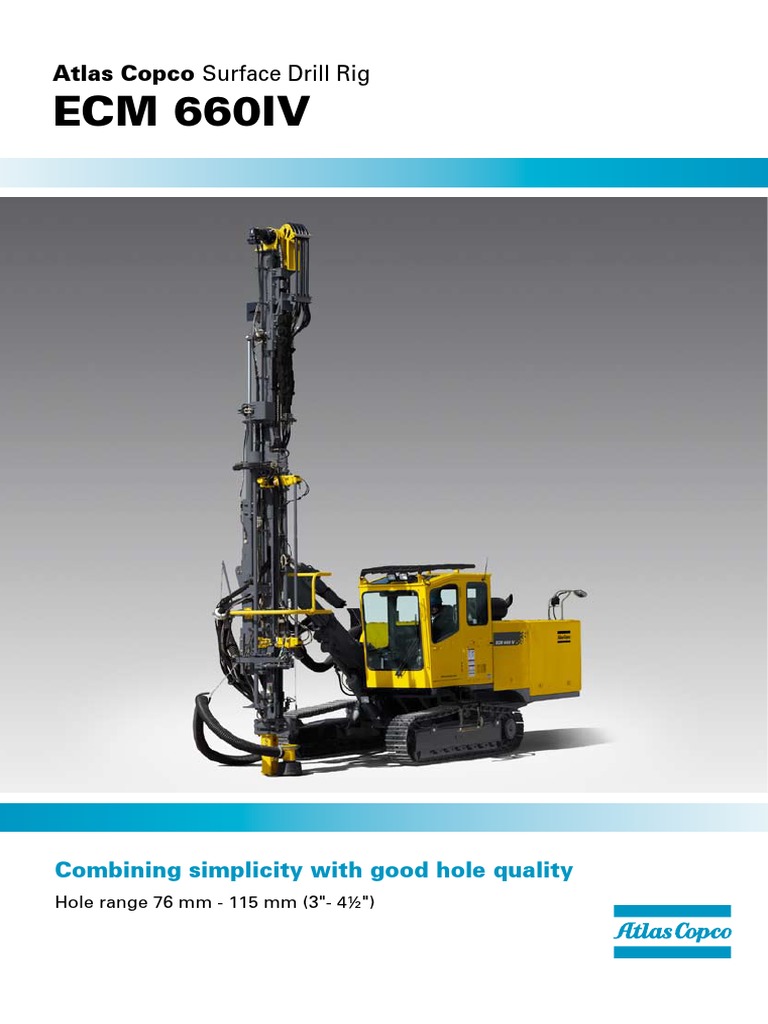 ECM 660IV: Atlas Copco Surface Drill Rig | PDF | Engines | Horsepower