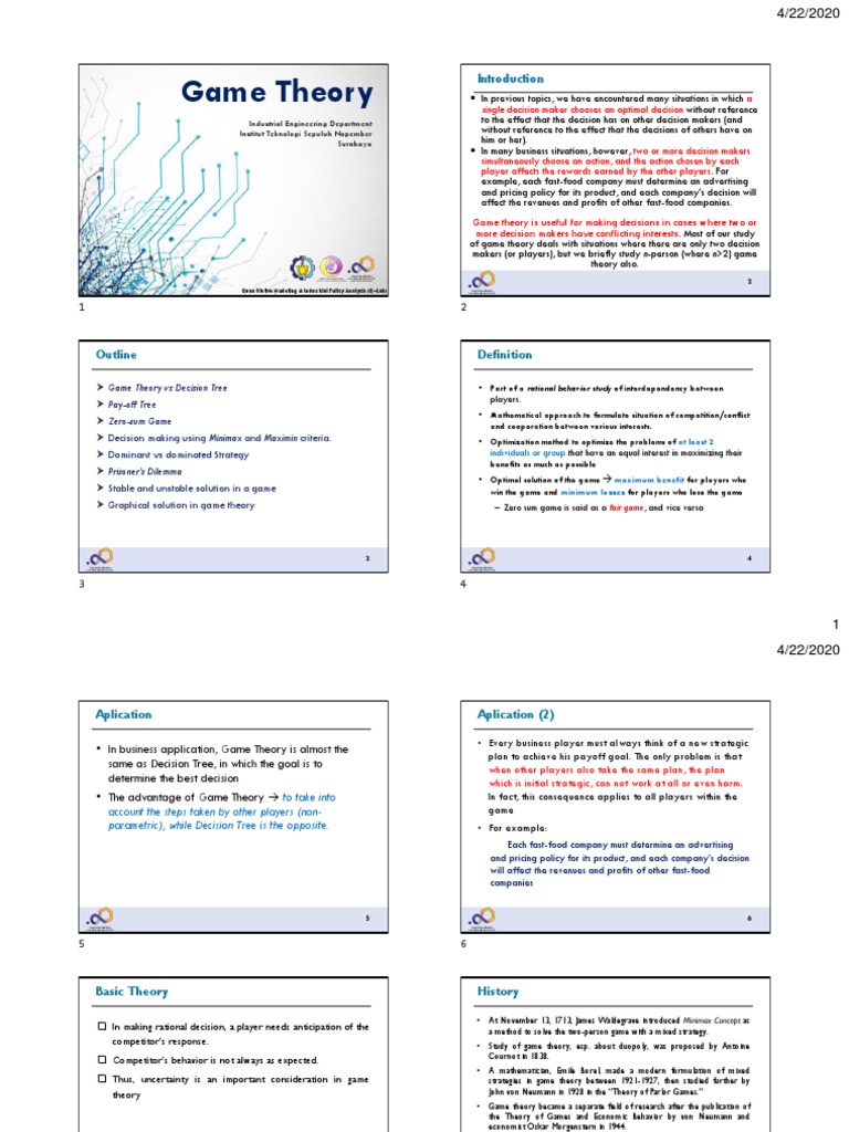 Game Theory | PDF | Game Theory | Economics Of Uncertainty