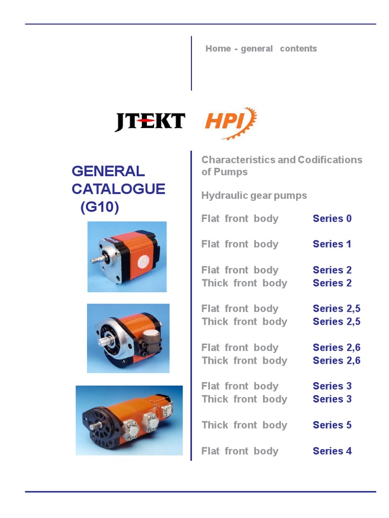 HPI Catalog - Pumps - General | PDF | Motor Oil | Pump