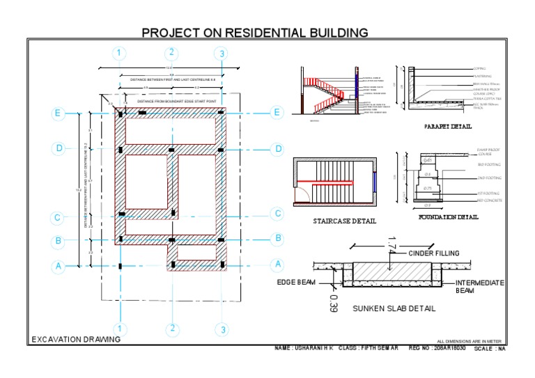 Project On Residential Building: Sunken Slab Detail | PDF ...