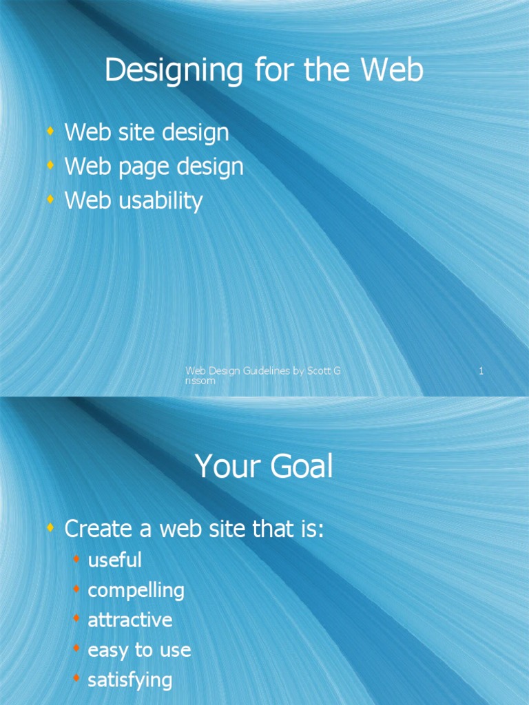 Designing For The Web | PDF | Usability | Internet & Web