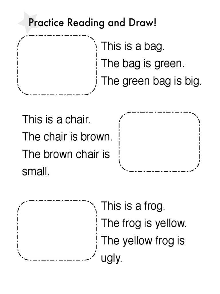 Practice Reading and Drawing Worksheet1 | PDF