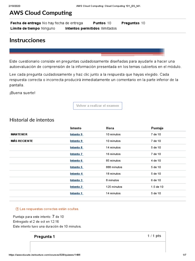 AWS Cloud Computing - Cloud Computing 101 - ES - MX4 | PDF | Servicios ... AWS Cloud Computing - Cloud Computing 101 - ES - MX4 | PDF | Servicios ...