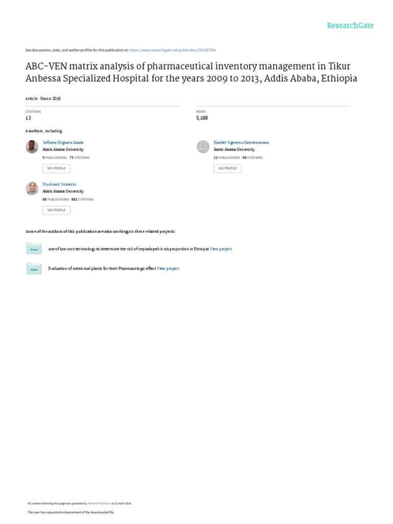 ABC-VEN Matrix Analysis | PDF | Pharmacy | Health Care