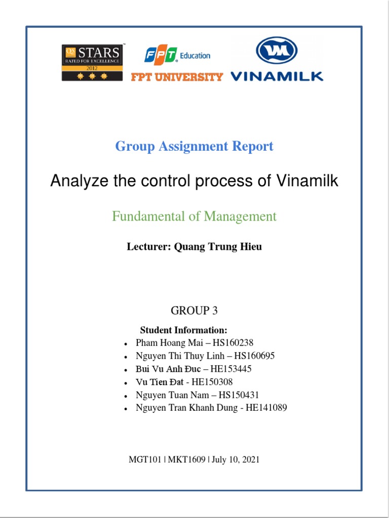 MGT Group Report Group 3 MGT | PDF | Inventory | Milk