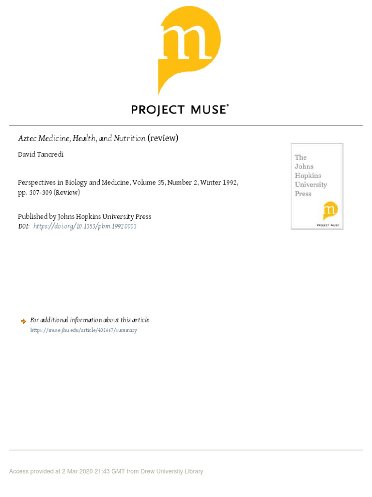 Aztec Medicine, Health, and Nutrition | PDF | Medicine | Yellow Fever