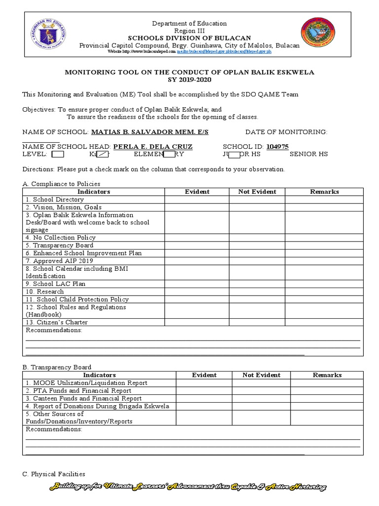 Schools Division of Bulacan: Mailto:bulacan@deped - Gov.ph Bulacan ...