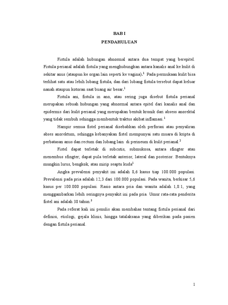 Referat Fistula Peranal Miaa | PDF