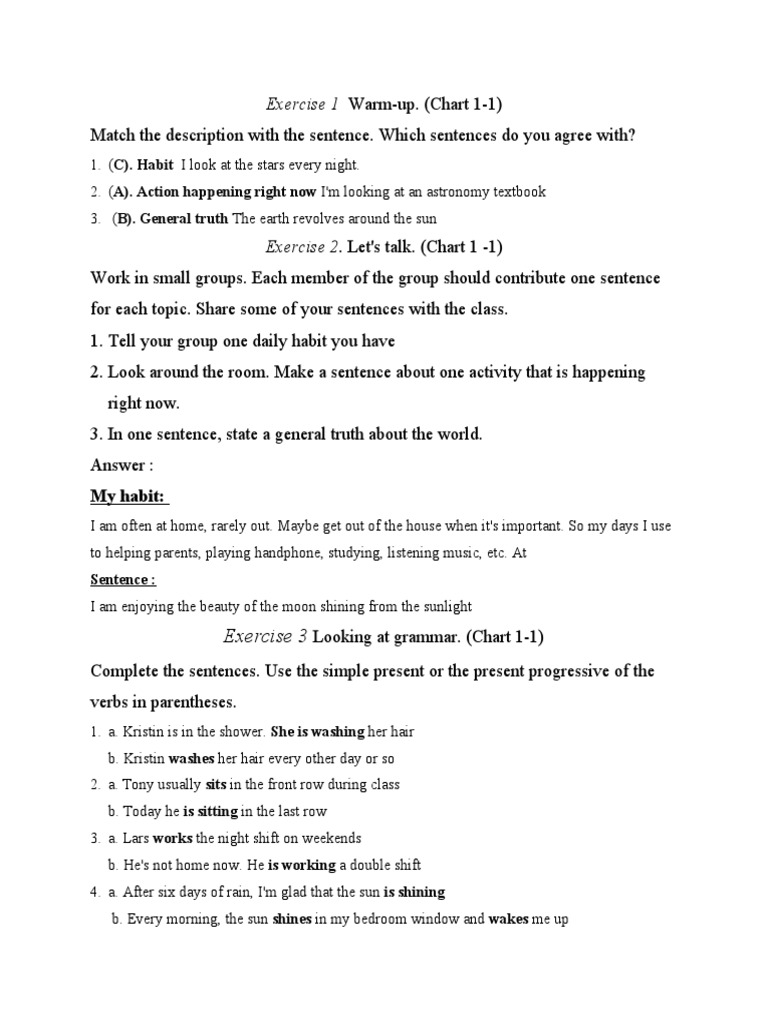 Exercise 1 Warm-Up. (Chart 1-1) | Download Free PDF | Tornadoes | Nature