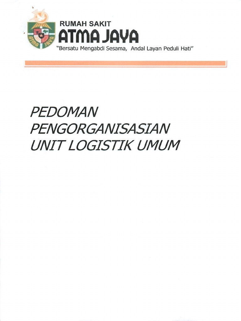 Pedoman Pengorganisasian Unit Logistik Umum | PDF