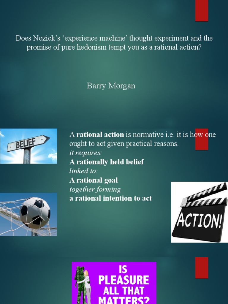 Nozick's Experience Machine Explained | PDF | Hedonism | Intuition