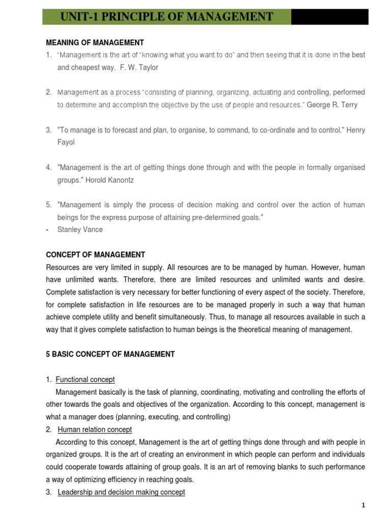 Management Principles Guide | PDF | Science | Leadership