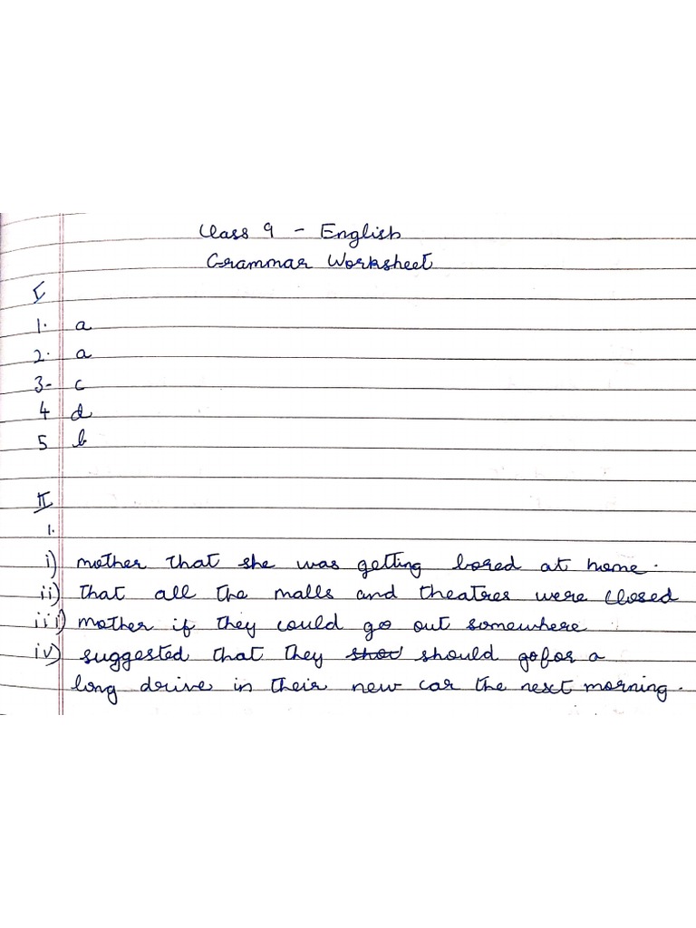 English Grammar Class 10 Notes | PDF