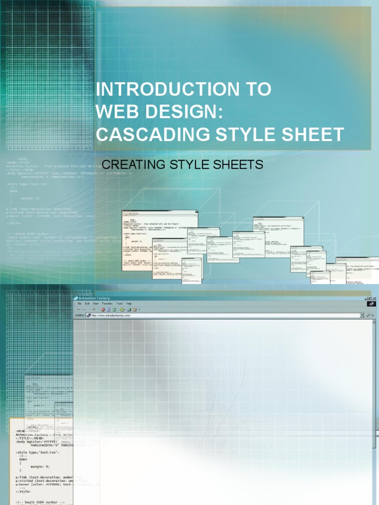 Introduction To Web Design: Cascading Style Sheet | PDF | Html Element | Html