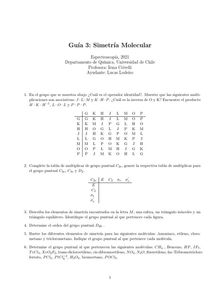 Gu Ia 3: Simetr Ia Molecular | PDF | Orbital Molecular | Sustancias químicas