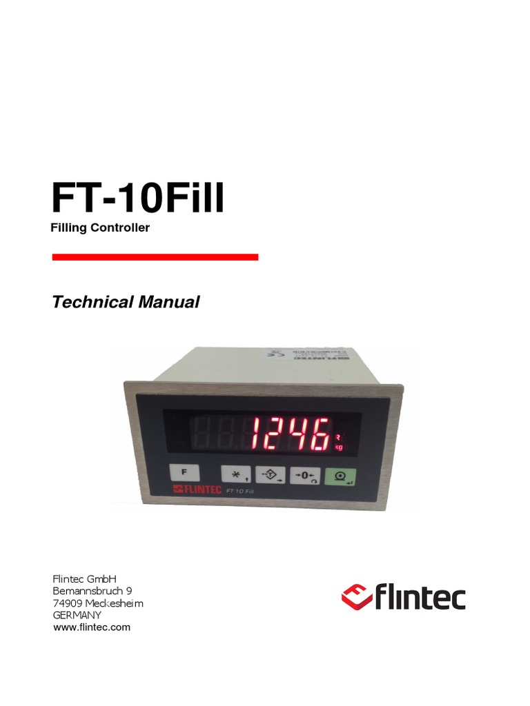 FT 10 Fill Technical Manual v2.21 | PDF | Network Topology | Power Supply