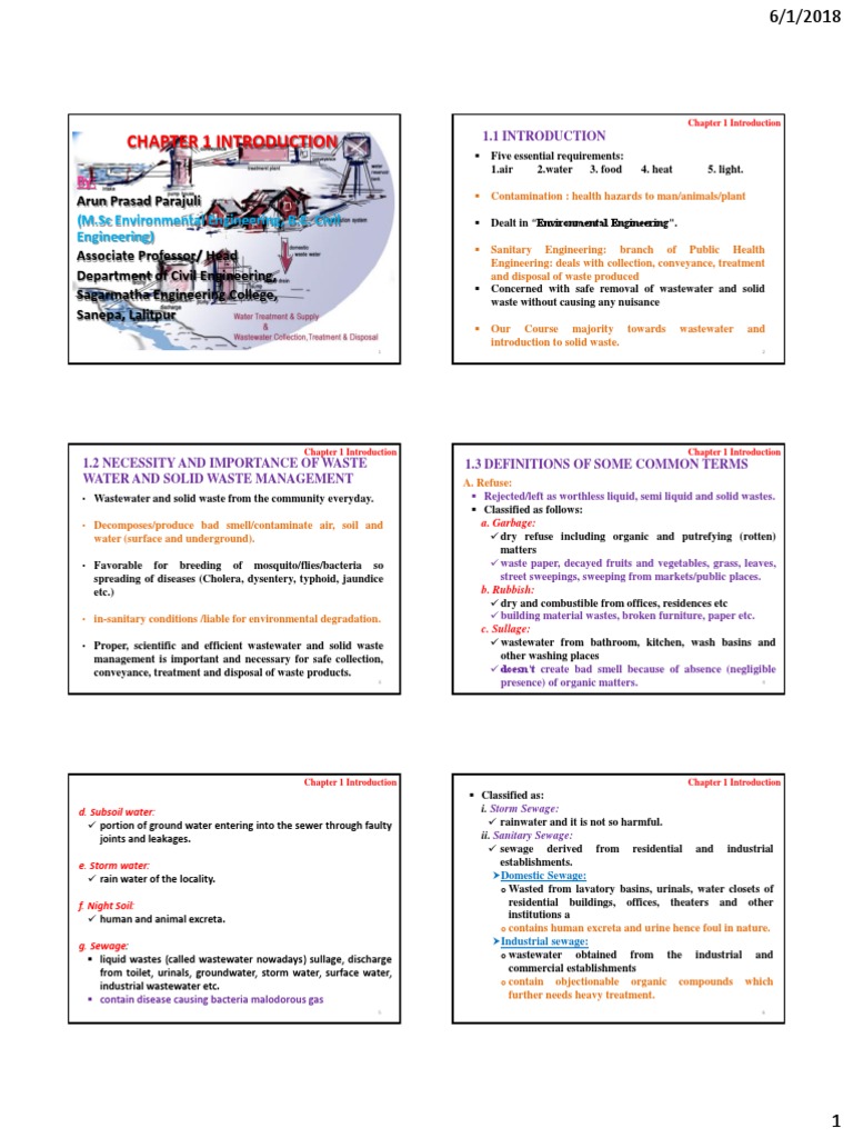 Sanitary Engineering All PDF For B.E. 2075 | PDF | Sanitary Sewer ...